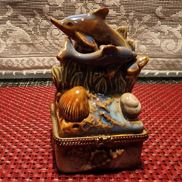 unmarked | Other | 5 For 3 If Bunded Ceramic Dolphin Trinket Box Final ...
